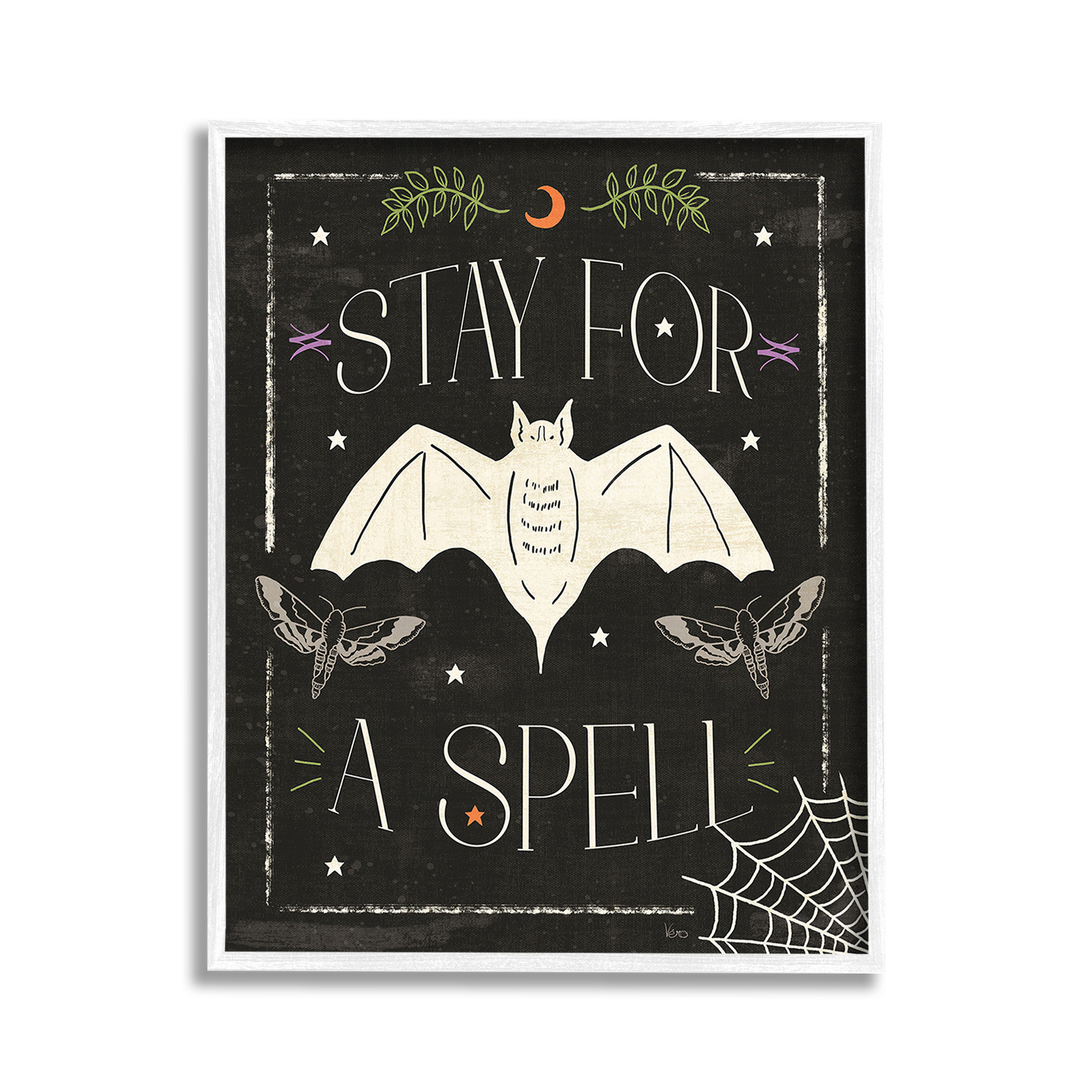 Stupell Industries " Stay For A Spell Phrase Single Picture Frame " by ...