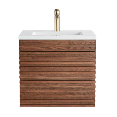 Eviva Galsaky 24" Wall Mounted Single Bathroom Vanity with Top | Perigold