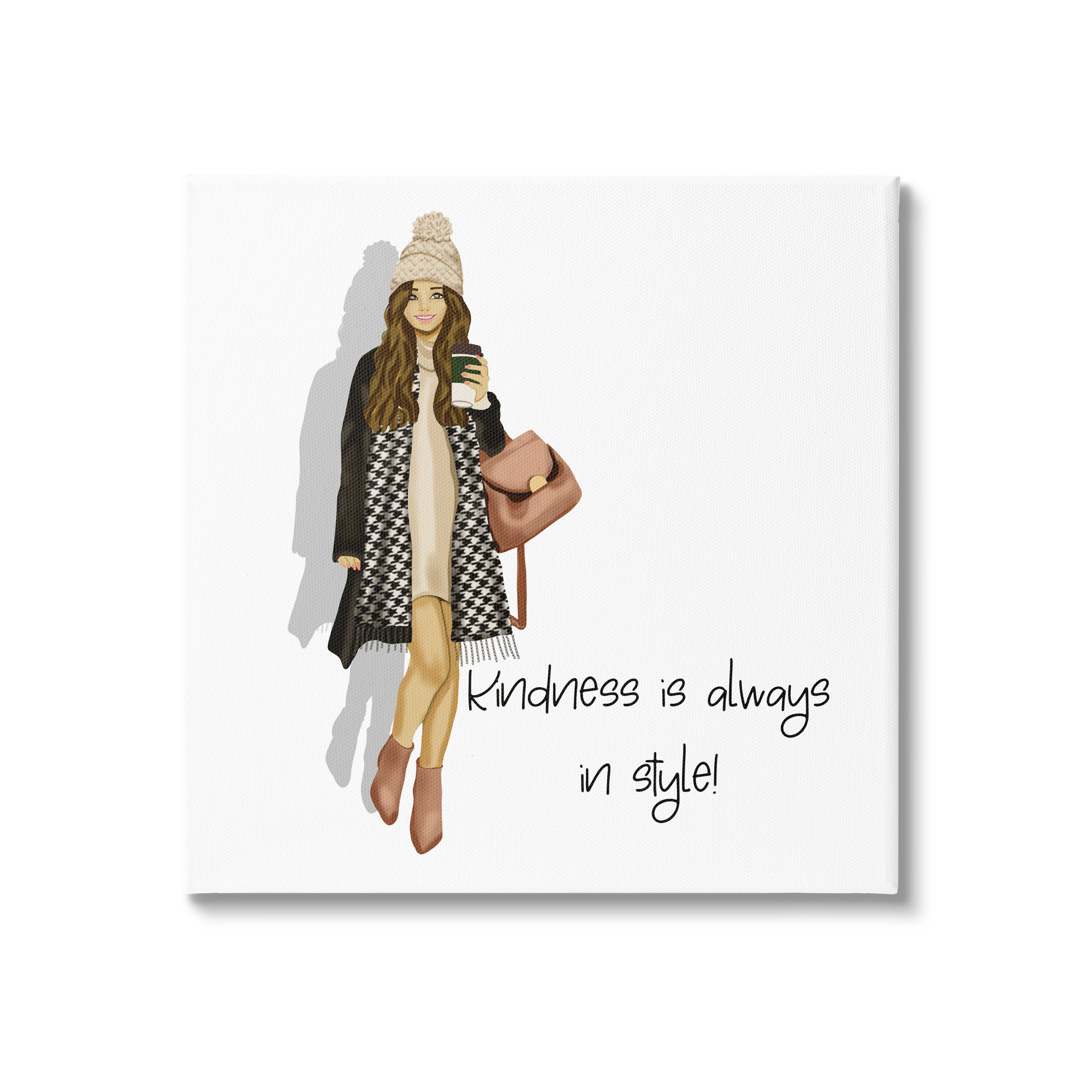 Trinx Kindness Is In Style Canvas Wall Art by Saba Rauf - Wayfair Canada