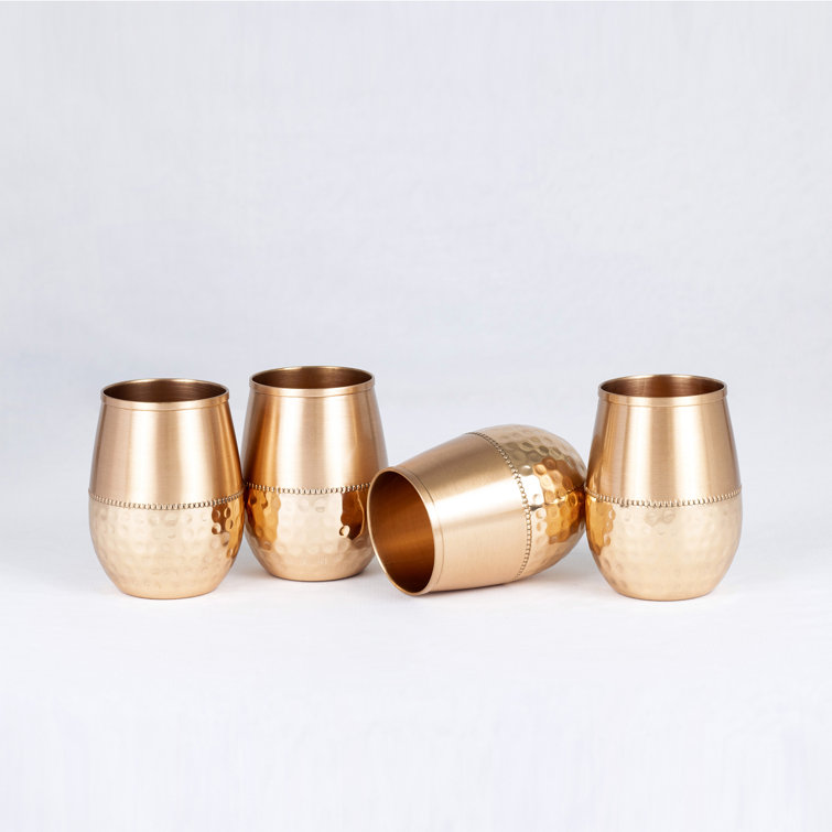 Fairmont Park Bottom - Sequence Copper Water Glass Set (4 Glasses ...
