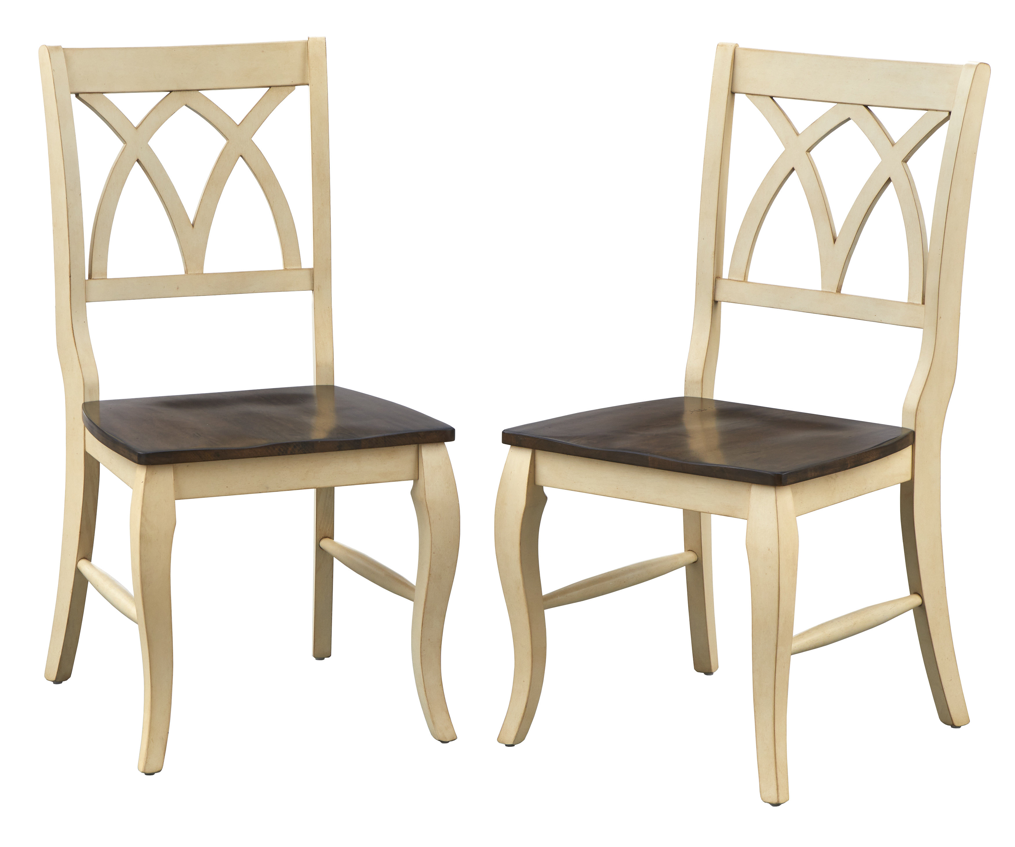 August Grove® Akarsh Solid Wood Cross Back Side Chair & Reviews | Wayfair