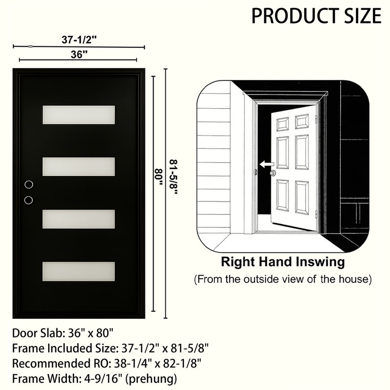 front entry door size