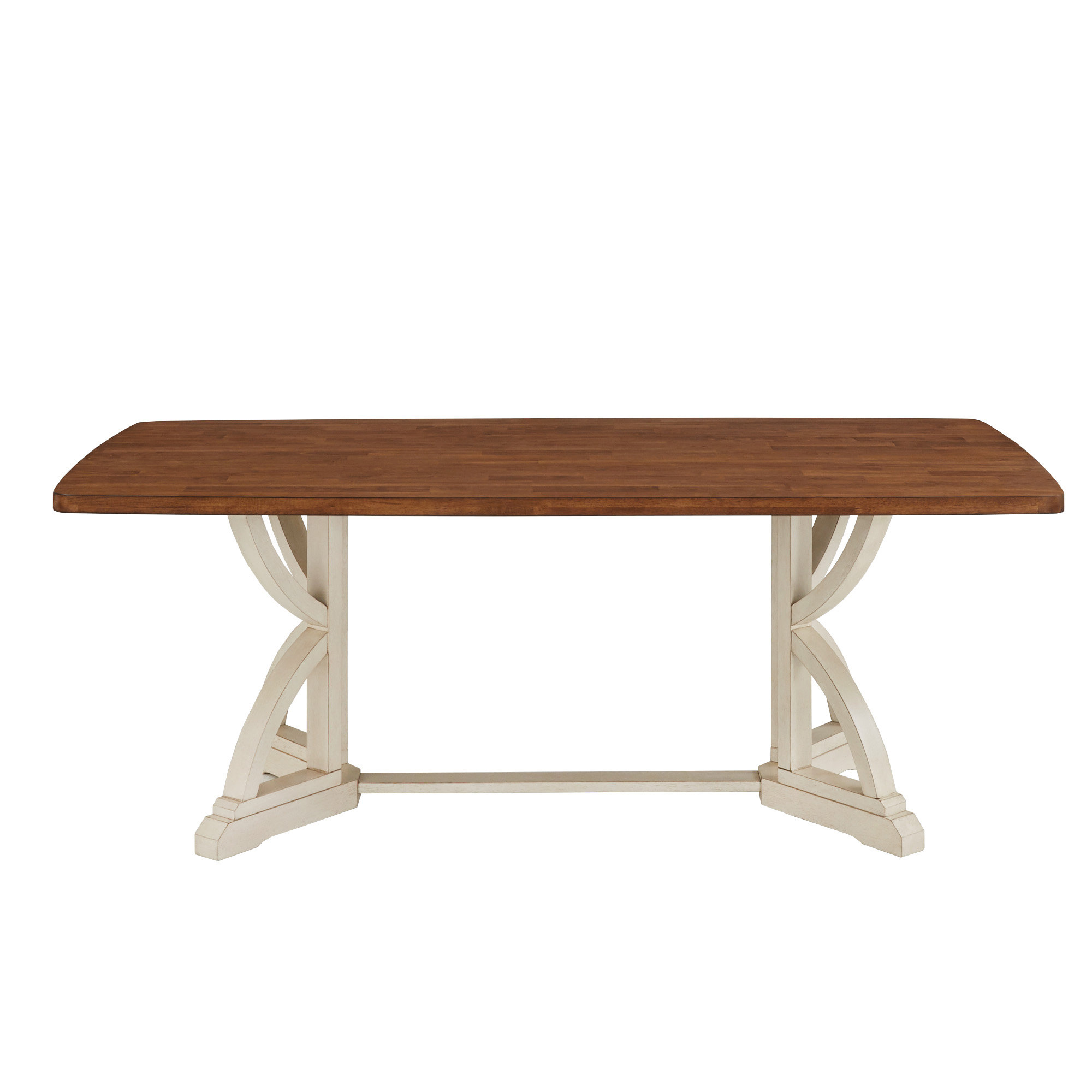 Kingstown Home Spadina 78-Inch Oak Top Dining Table With Interlocking ...