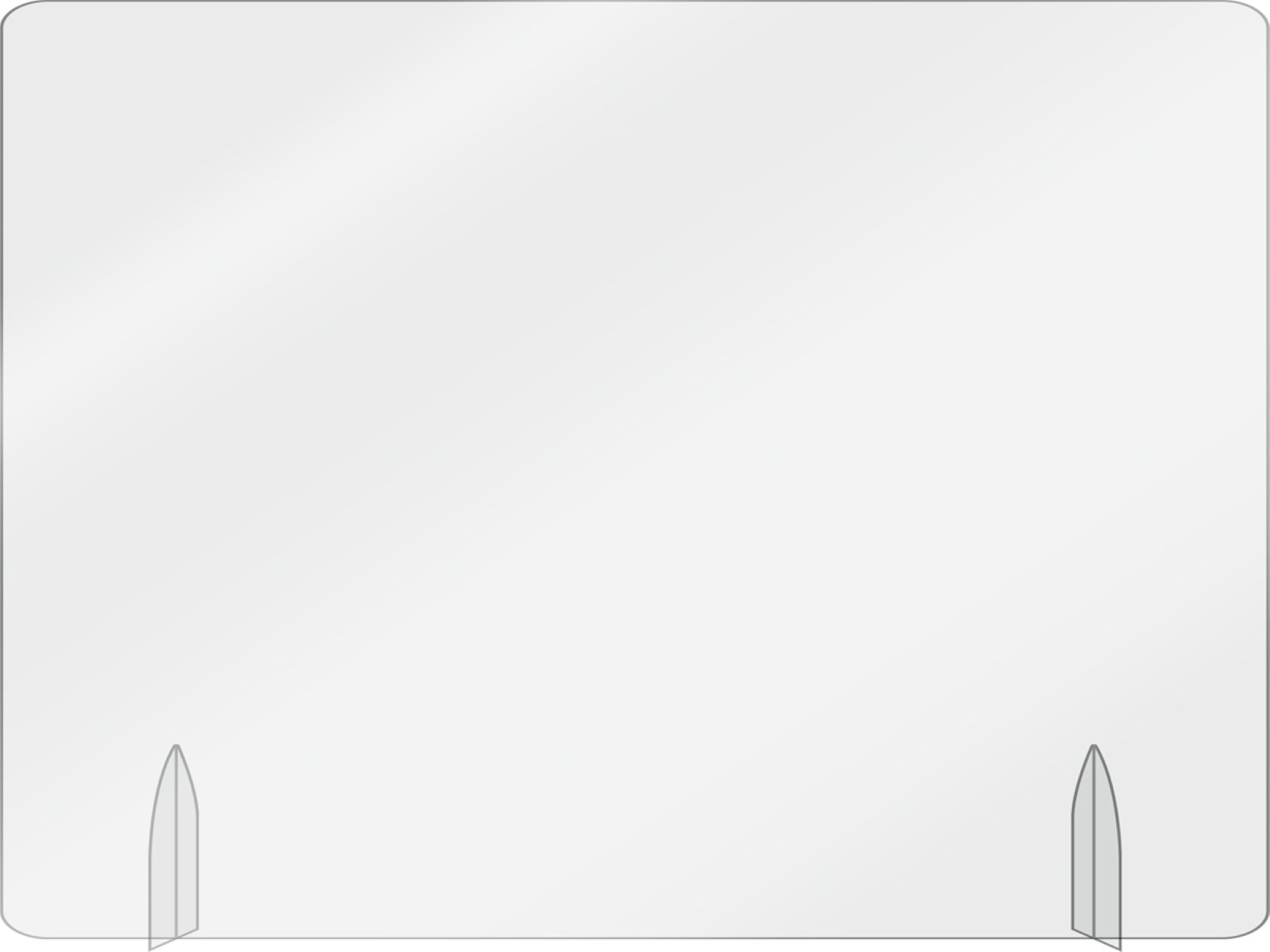 AARCO Social Distancing Protection Shields - Acrylic, No Pass Thru ...