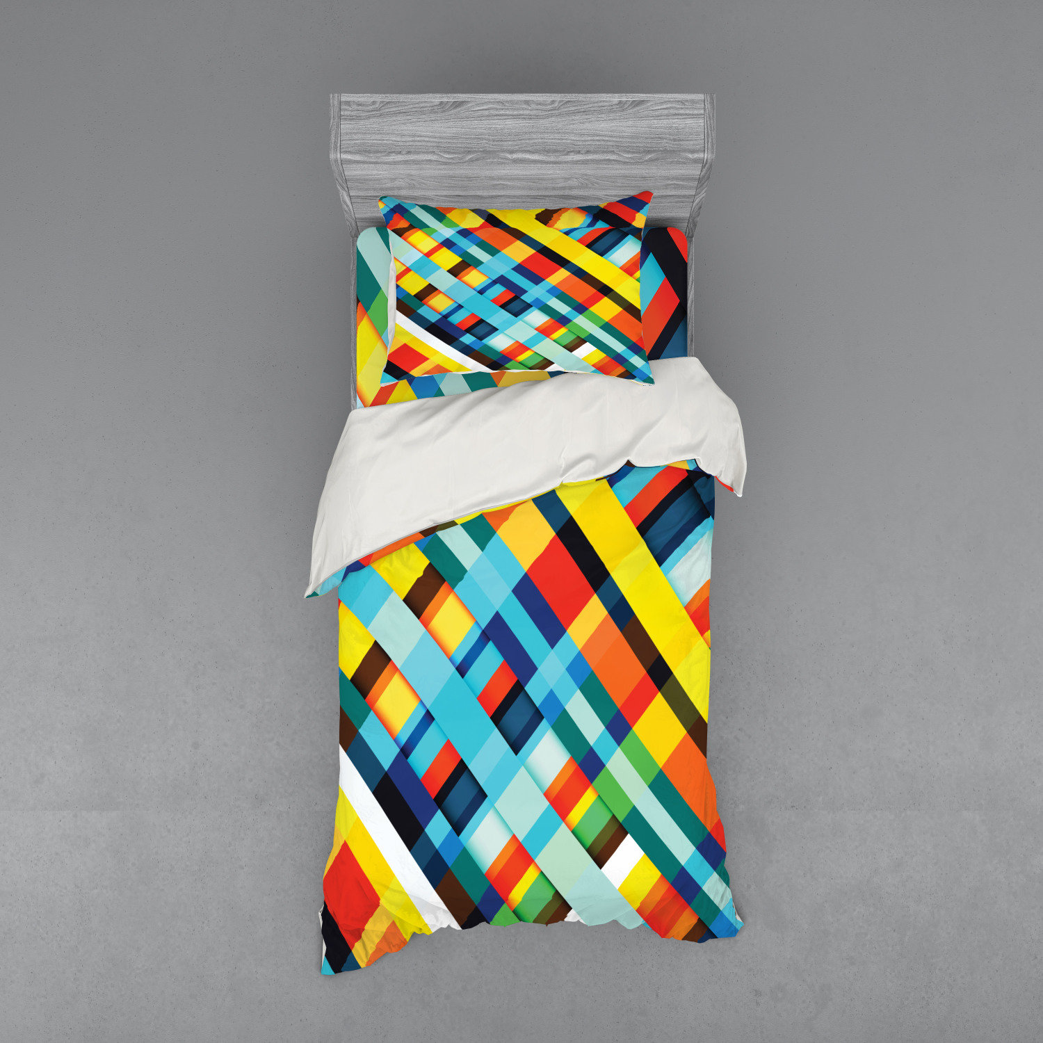 Ambesonne Blue Microfiber Modern & Contemporary Duvet Cover Set | Wayfair