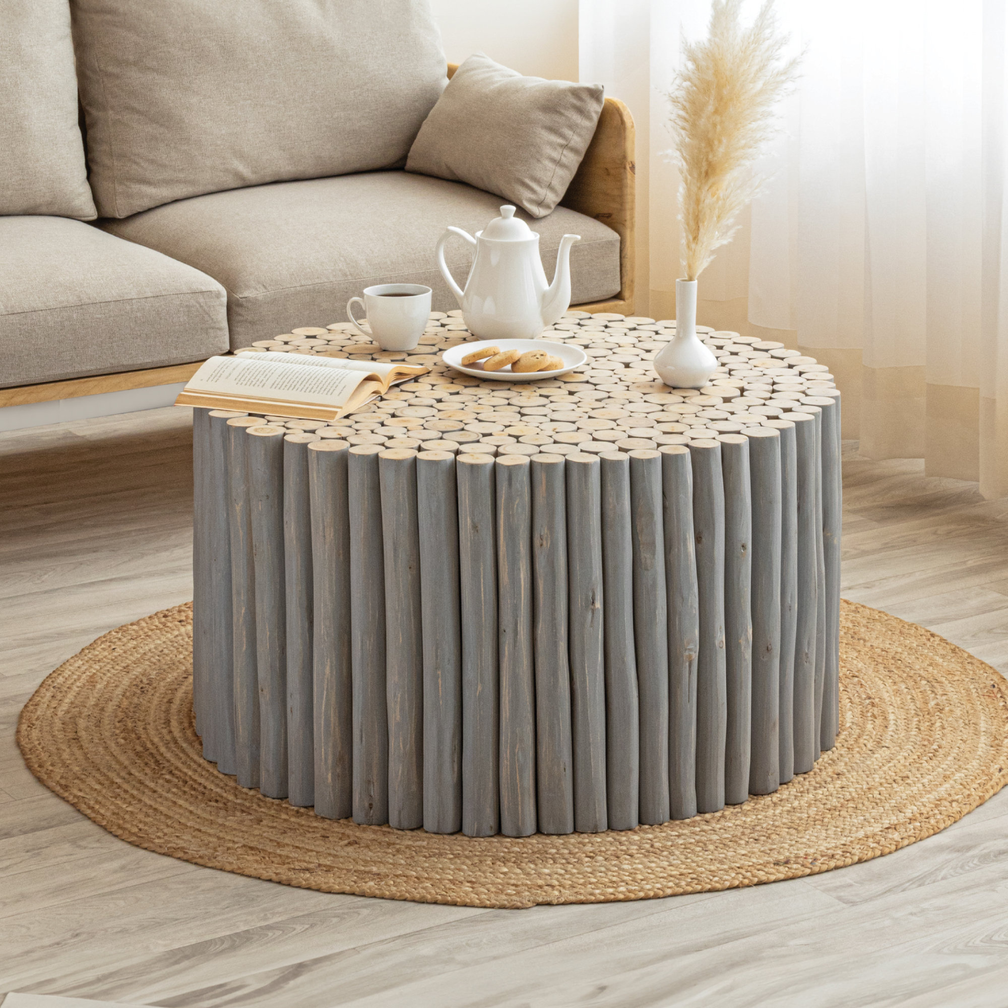 Union Rustic 32" Solid Wood Round Coffee Table - Wayfair Canada