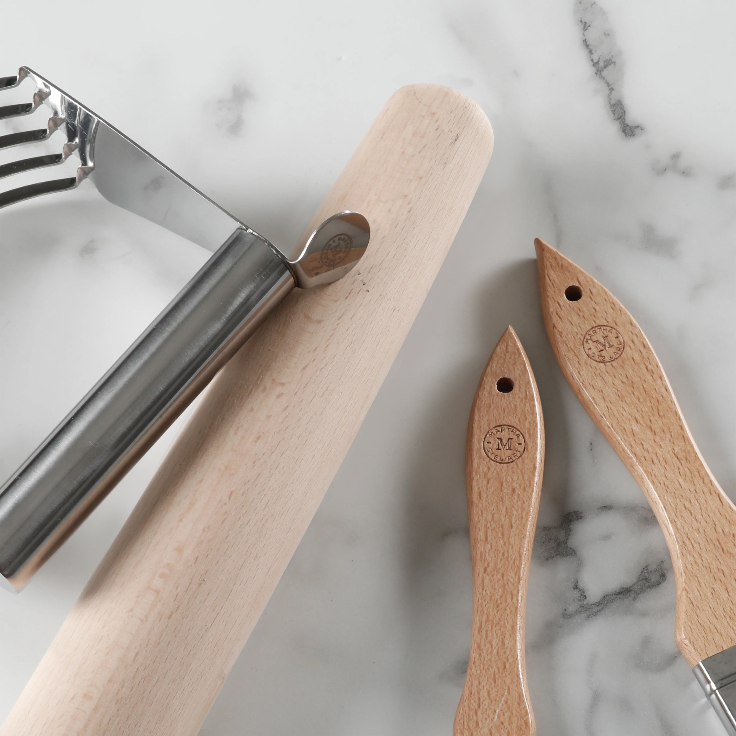 Martha Stewart 4 Piece Wood And Stainless Steel Baking Gadget Set | Wayfair