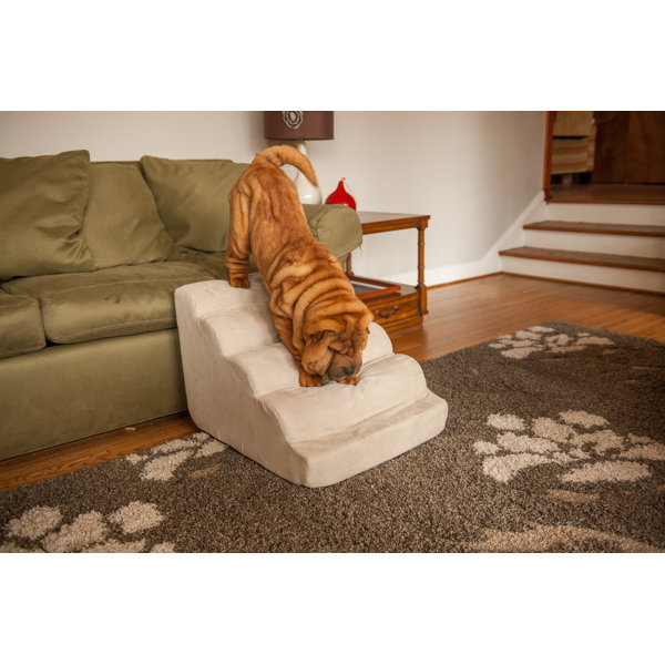 Snoozer Orthopedic Microsuede Scalloped 5 Step Pet Stair Ramp Large ...