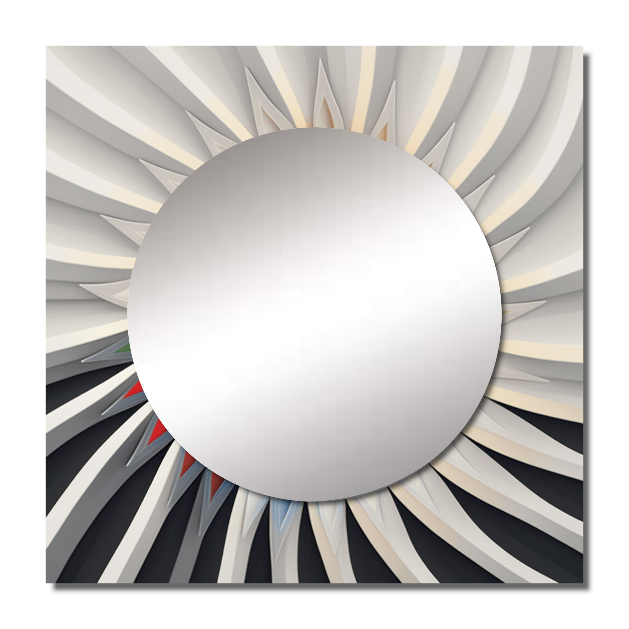 Design Art Visionary Dream Retro Mandala On White VI - Abstract Spirals ...