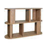 Loon Peak® Loon Peak Janarius Low Oak Wood Effect Bookcase with Compact ...