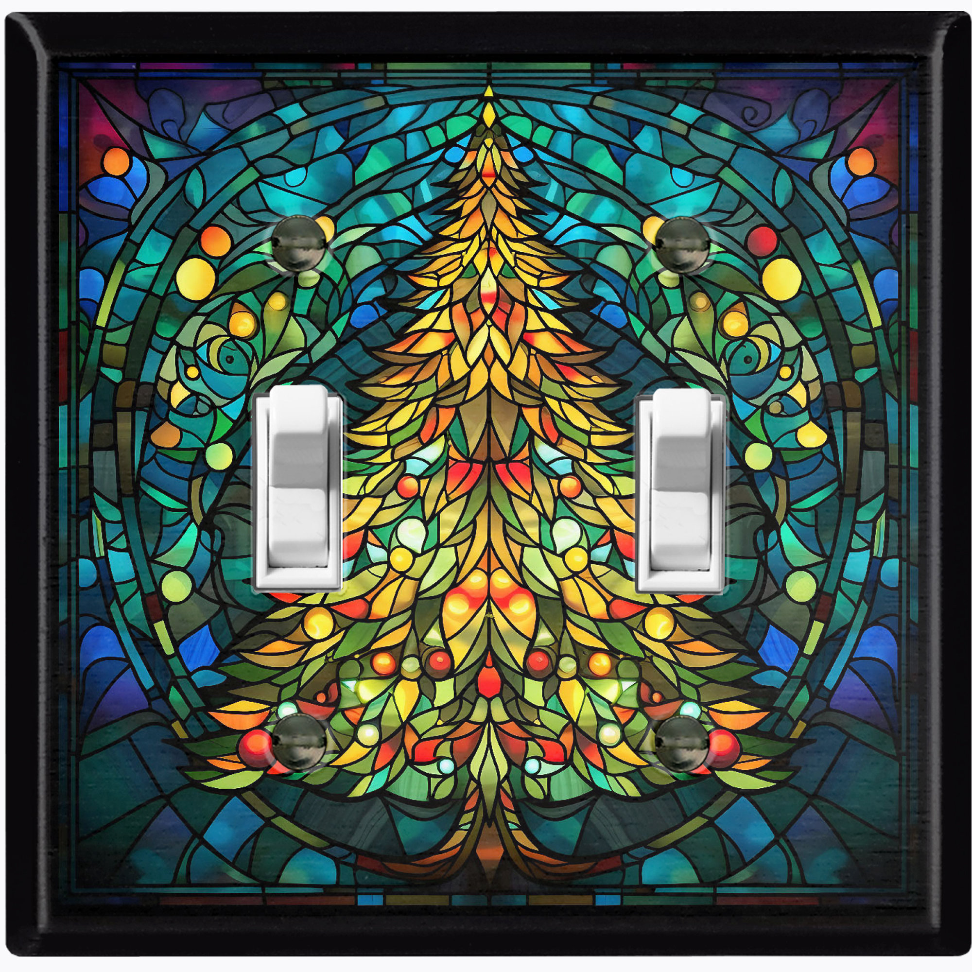 WorldAcc Christmas Festive Tree Lights 2 - Gang Toggle Light Switch ...