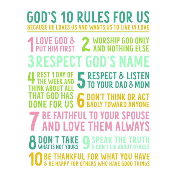 Trinx " Gods Rules For Us " on Canvas - Wayfair Canada