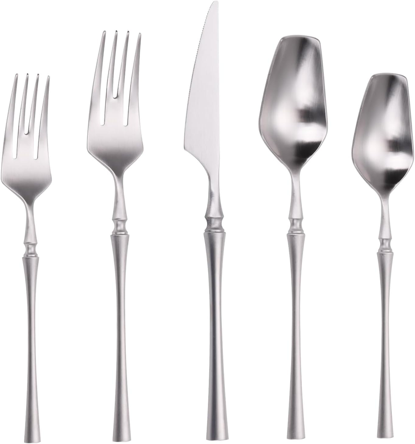 Red Barrel Studio® 20-Piece Stainless Steel Silverware Set, Matte Satin ...