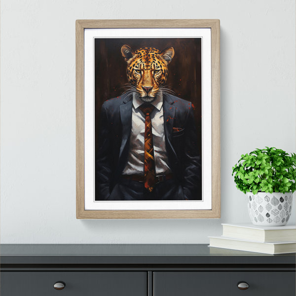 Happy Larry Leopard in a Suit Painting No.2 | Wayfair.co.uk