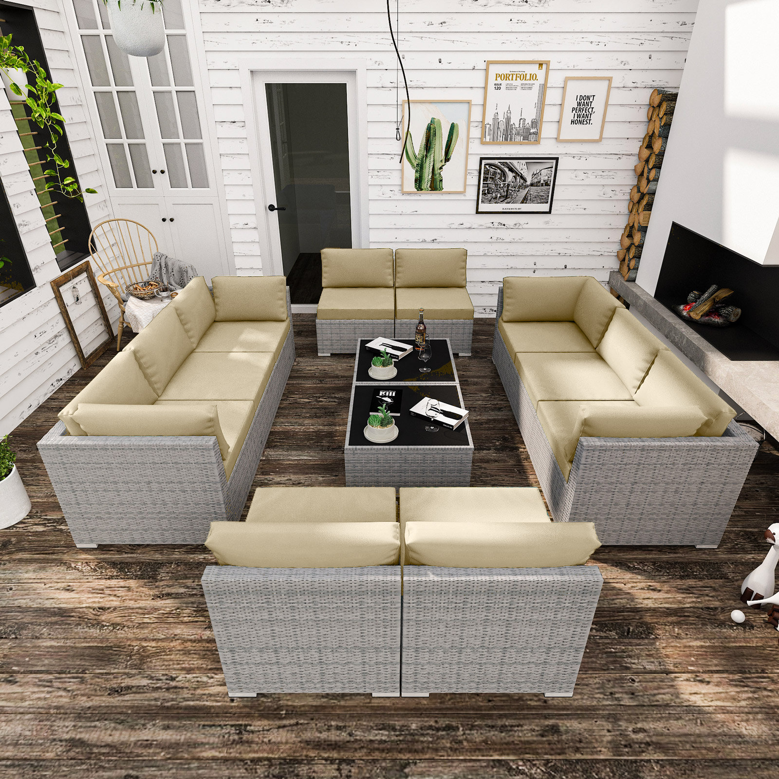 EAGLE PEAK Outdoor Seating Group with Cushions - Wayfair Canada