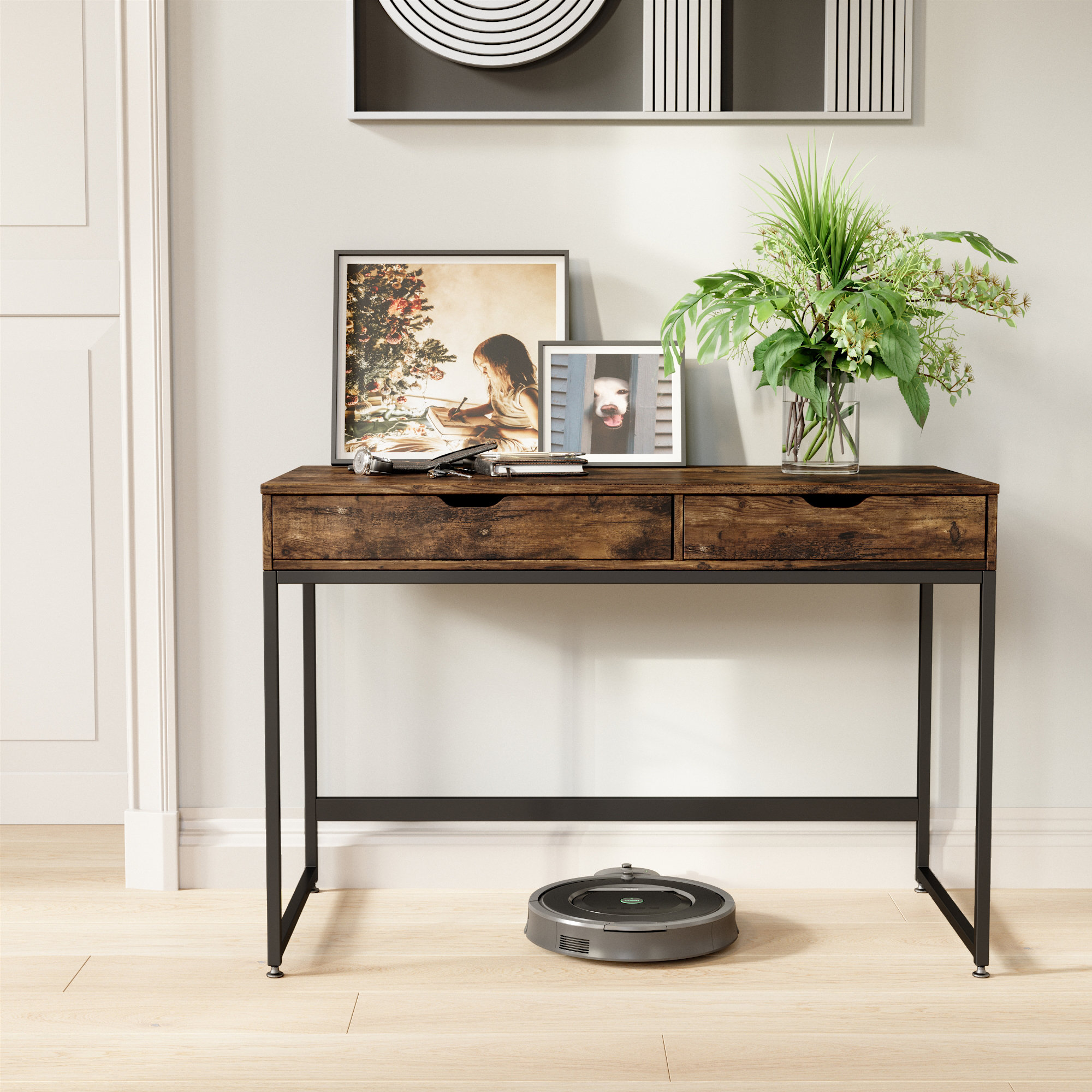 Zipcode Design™ Alaina 43'' Home Office Computer Desk with 2 Drawers ...