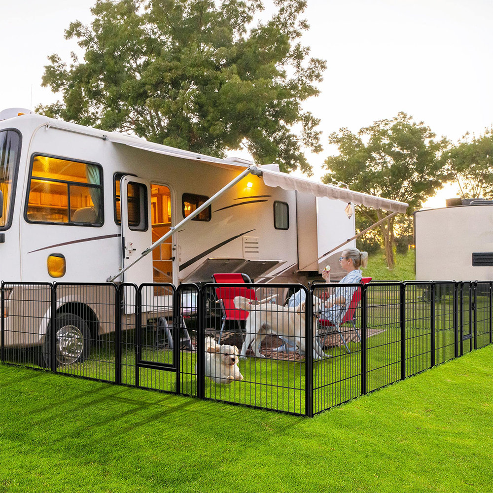 iYofe Pet Dog Playpen Pet Dog Fence Metal Dog Pen Outdoor Exercise Pen ...