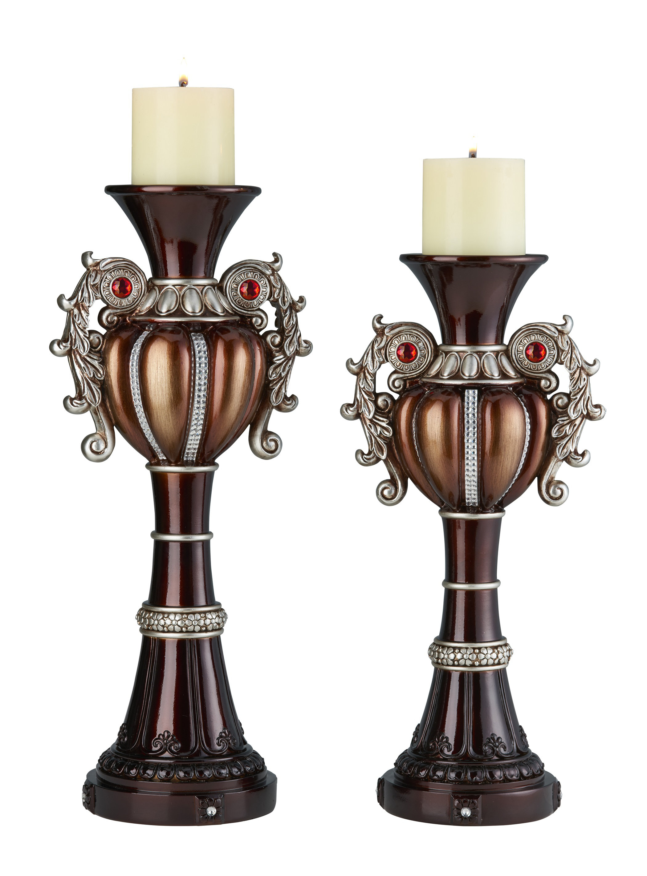 Astoria Grand Perego 16"H & 18"H - 2 Piece Candleholder Set | Wayfair