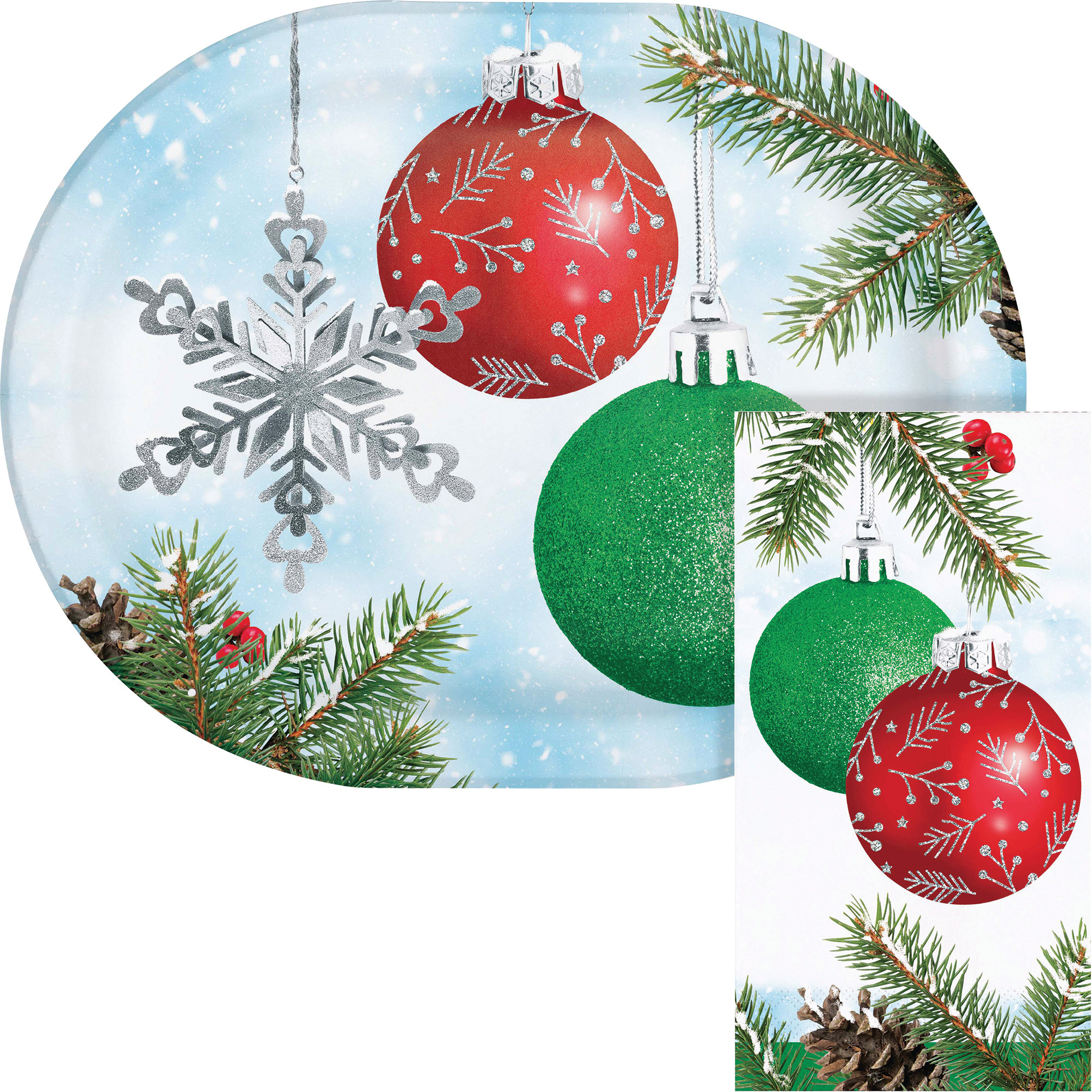 Say Hooray! Classical Christmas Platters and Guest Towels Kit, 48 ct. | Wayfair