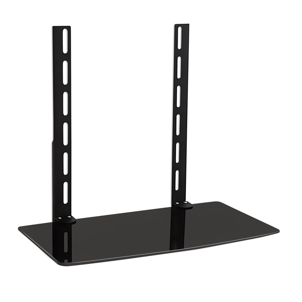 Mount-It! Tempered Glass TV Wall Mount Shelf Bracket Under TV for Cable ...