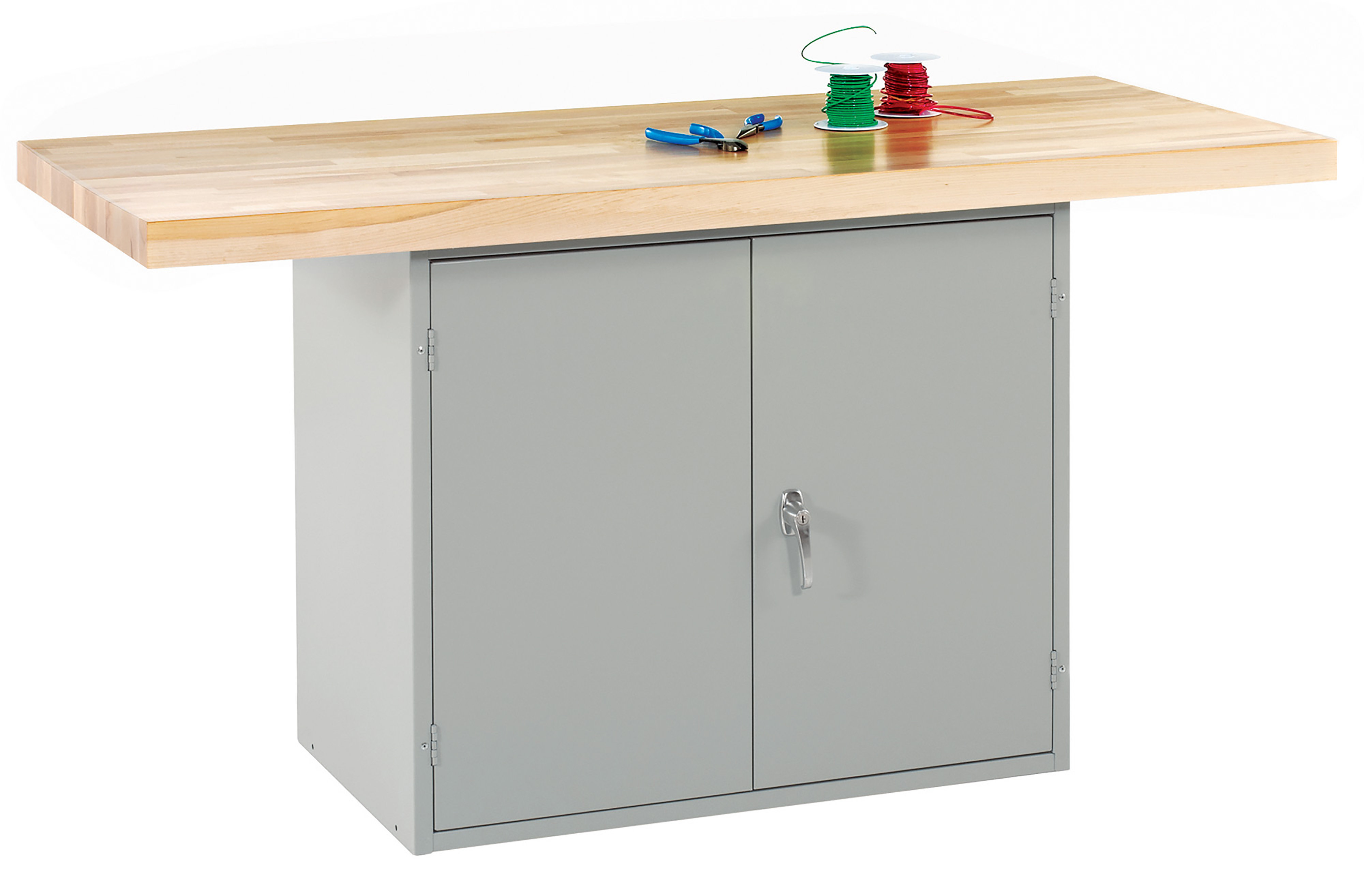 Shain Two Station 64"W Wood Top Workbench | Wayfair