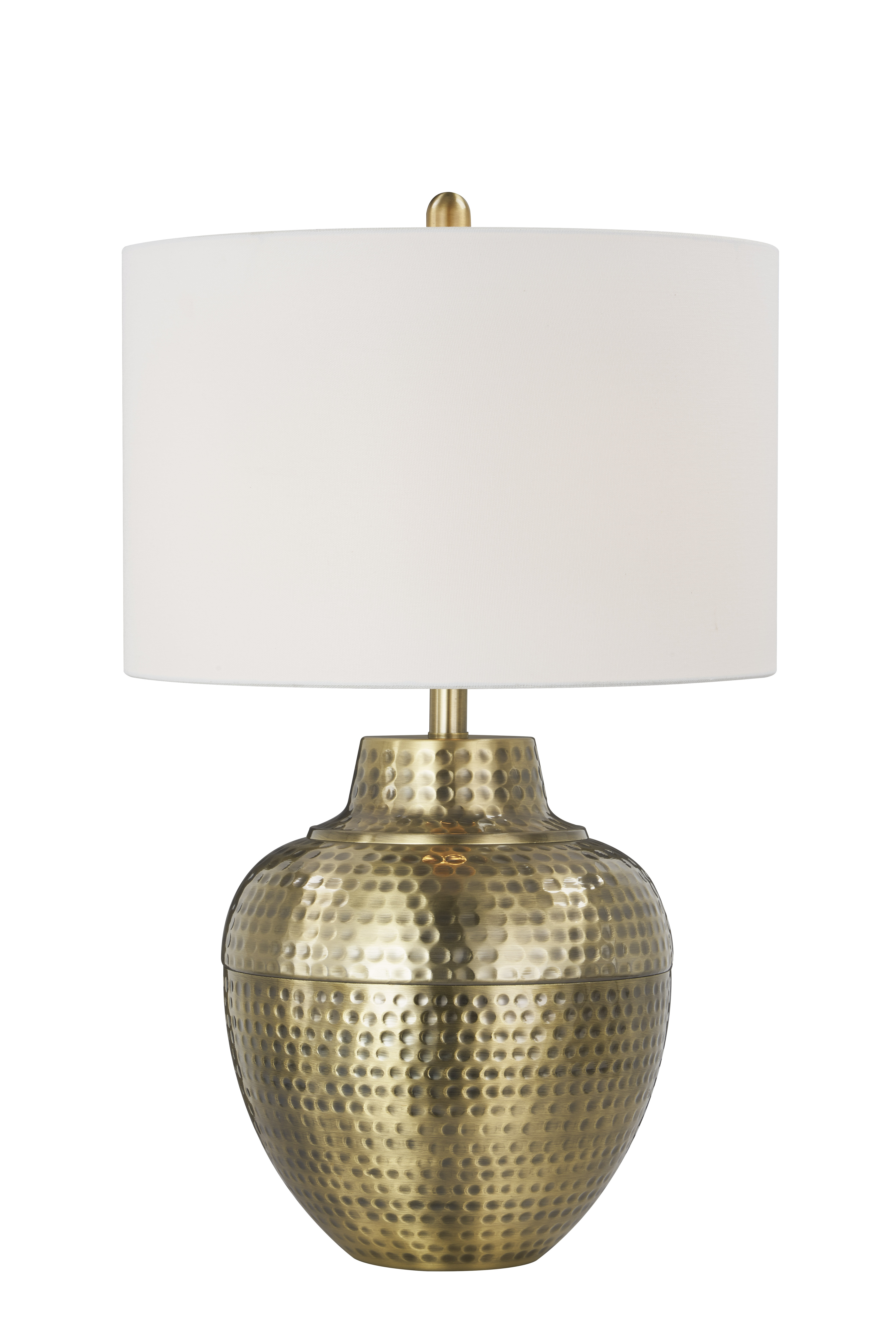 Everly Quinn Lampe de table en laiton martelé 26,5 po Meily - Wayfair ...