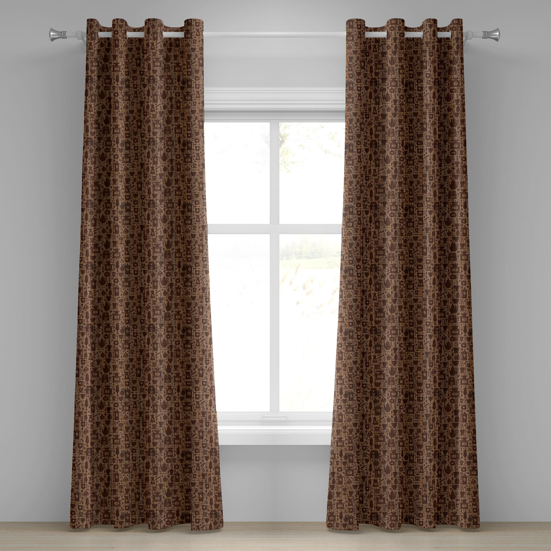 Dakota Fields Kitchen Grommet Curtain 2-Panel Window Drapes, 50"x120 ...
