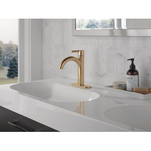 Delta Nicoli Single Hole Bathroom Faucet with Drain Assembly, Single ...