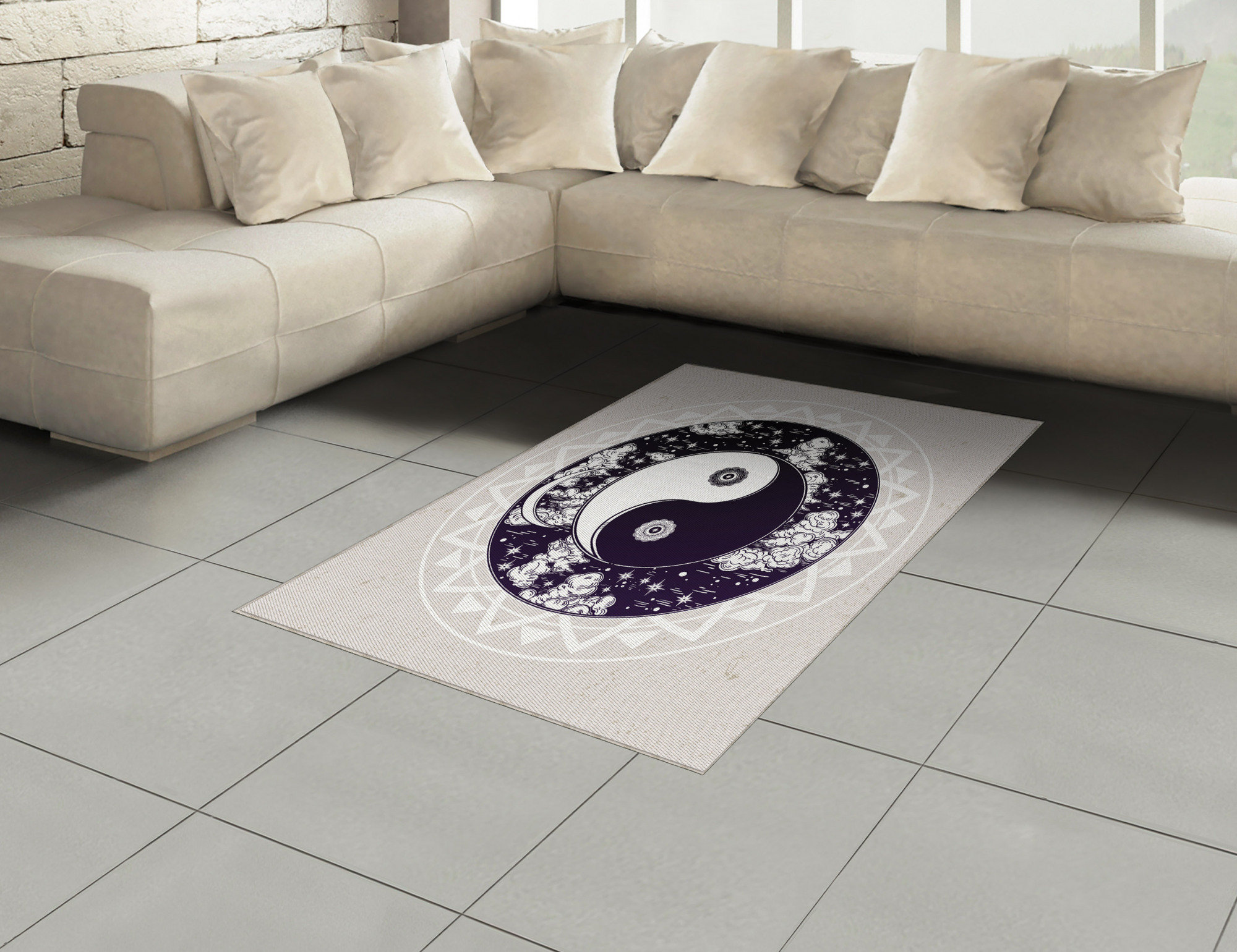 East Urban Home Peace High Density Long Fiber Poly Threads Decorative ...