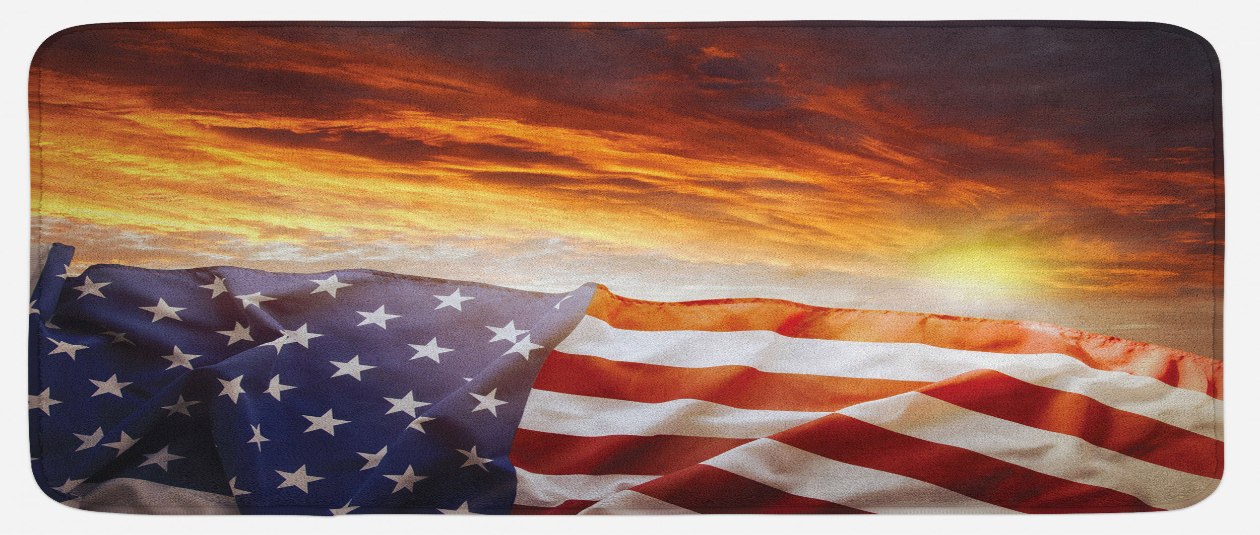 East Urban Home American Flag Kitchen Mat | Wayfair