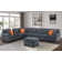 Latitude Run® Nyellie 9 - Piece Upholstered Sectional & Reviews | Wayfair