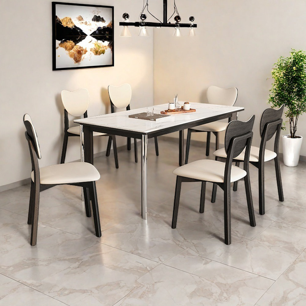 Elamer European modern simple dining table set - Wayfair Canada