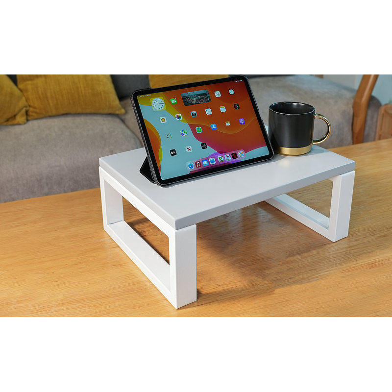 Harriet Bee Gurmann Step Stool with Metal Frame, Solid Hardwood Step ...