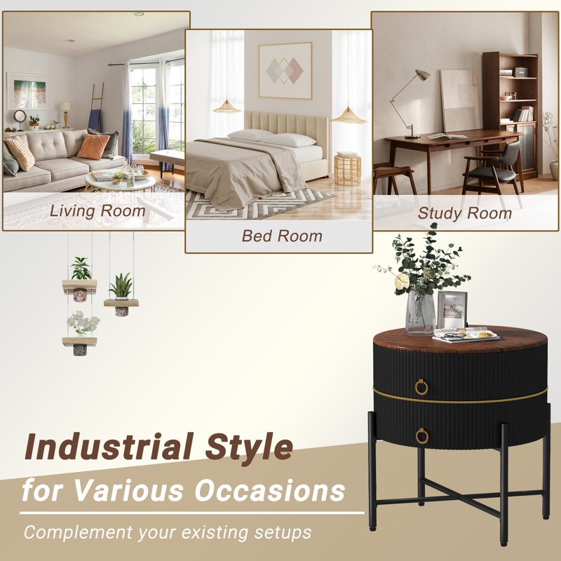 Mercer41 Color Frame 2 - Drawer End Table & Reviews | Wayfair