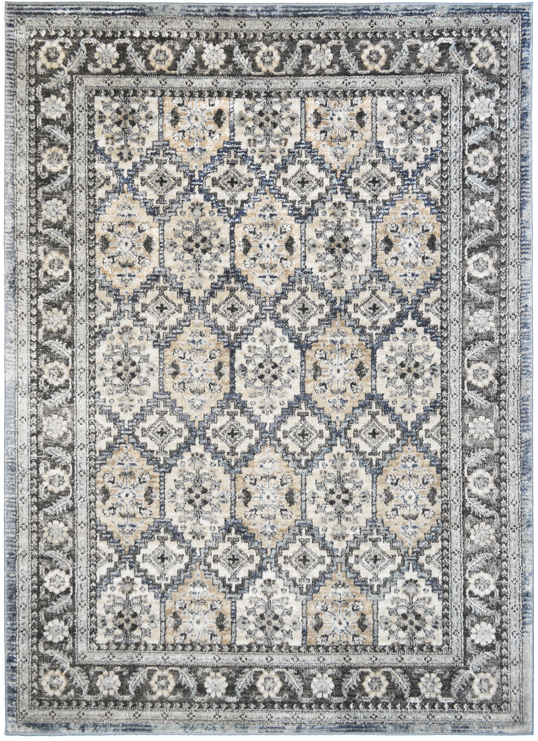 Bungalow Rose Nickelsen Stately Blue Traditional Oriental Area Rug ...