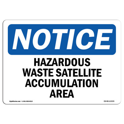 SignMission Hazardous Waste Satellite Accumulation Area Sign | Wayfair