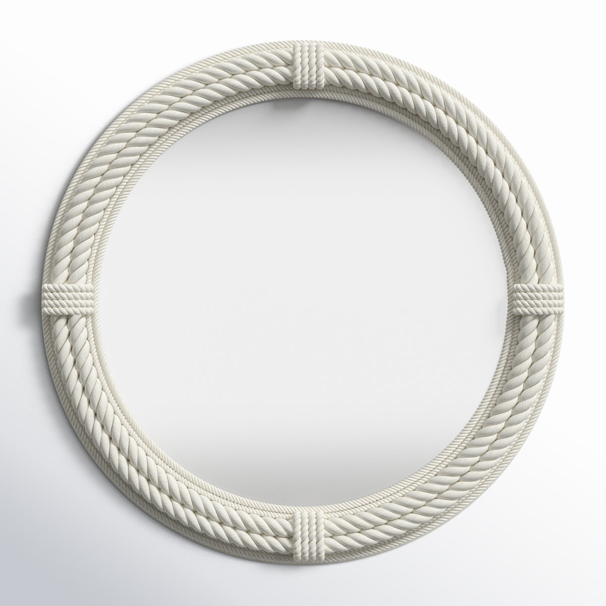 Birch Lane™ Frony Wooden Coiled Rope Room Wall Mirror with Wrapped Rope ...