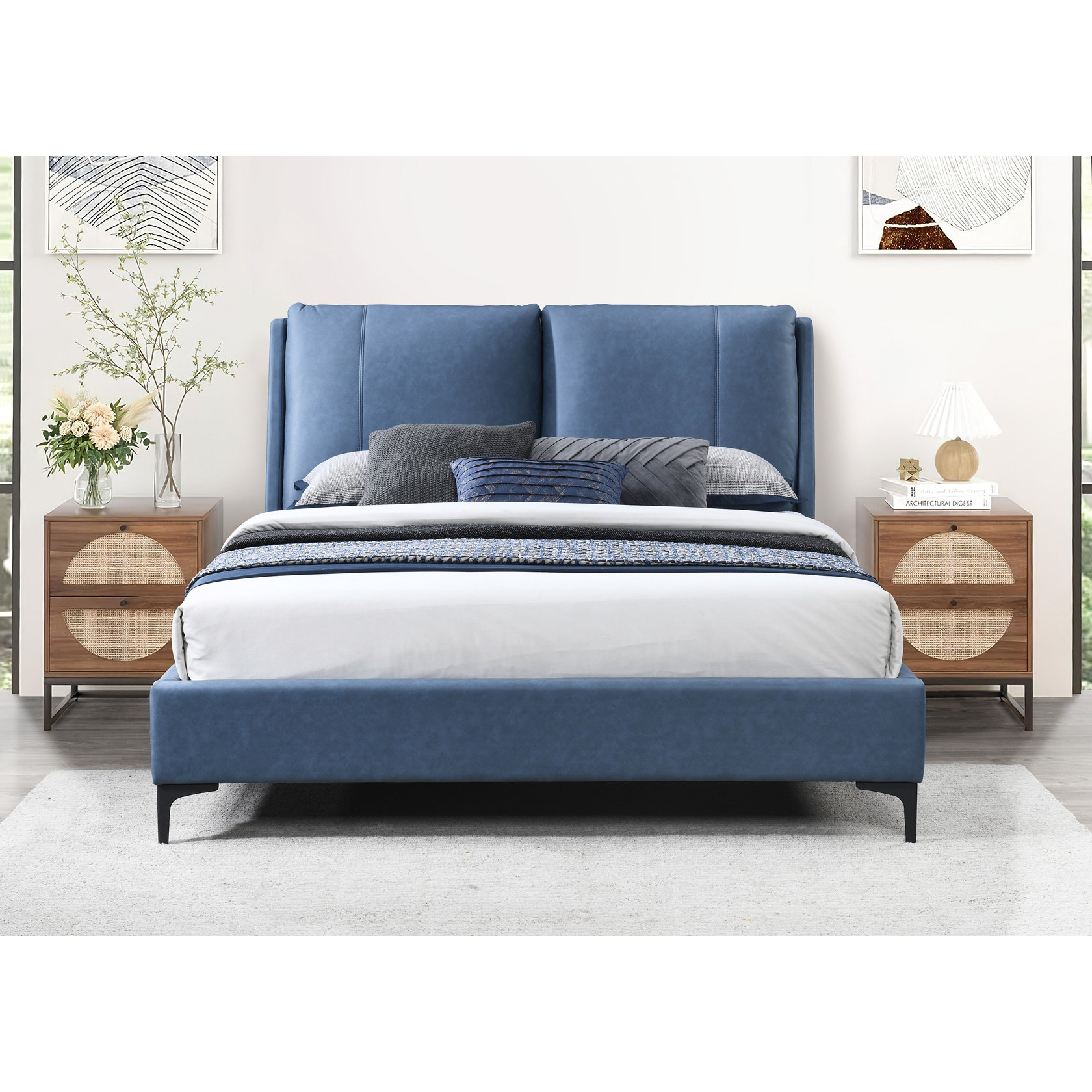 17 Stories Upholstered Tan Bed | Wayfair