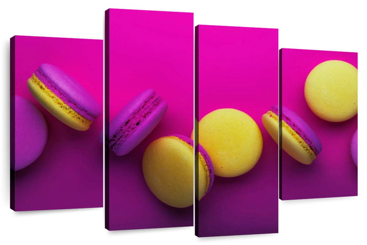 Ebern Designs Yarlin Magenta And Yellow Macarons | Wayfair