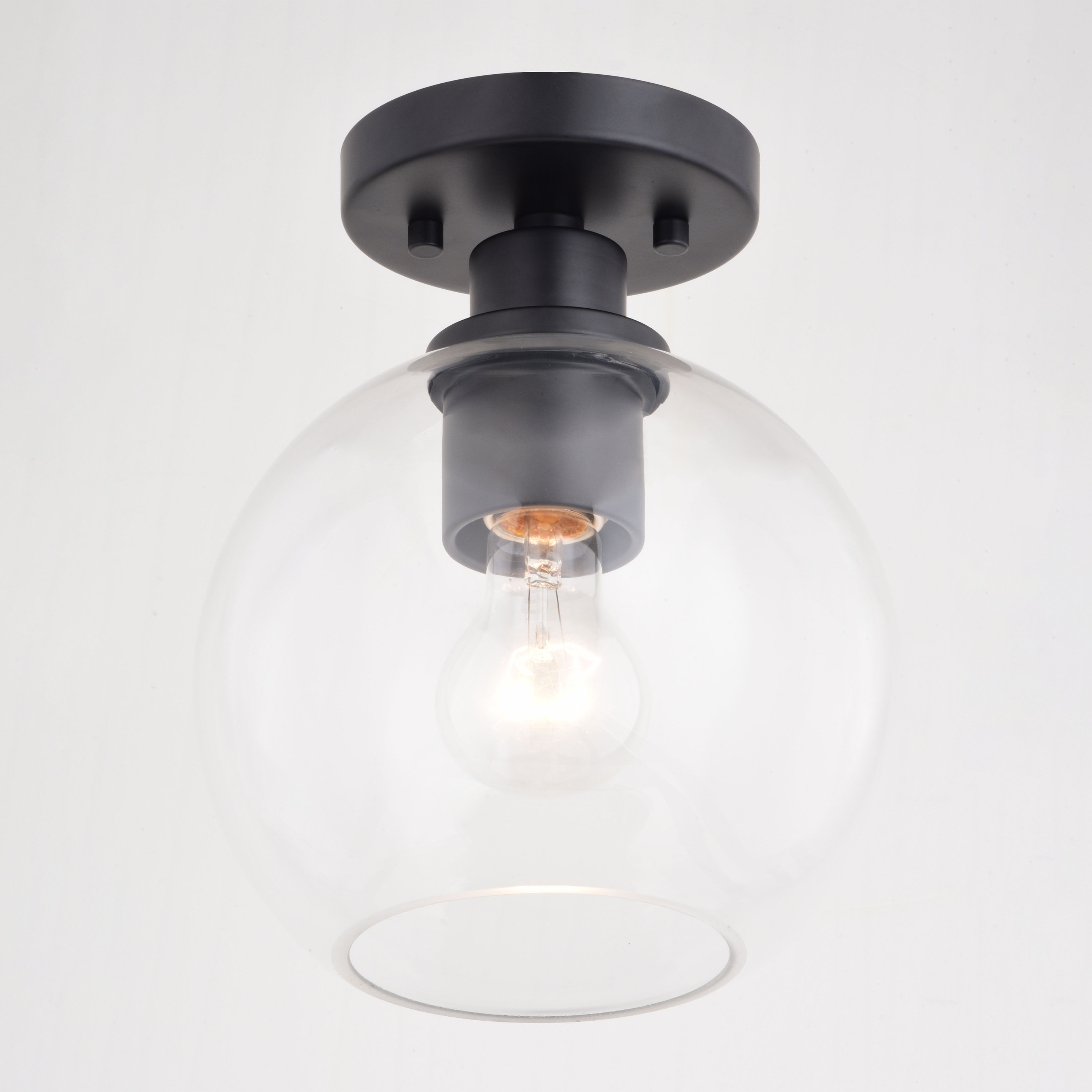 Vaxcel Marshall Glass Semi Flush Mount | Wayfair