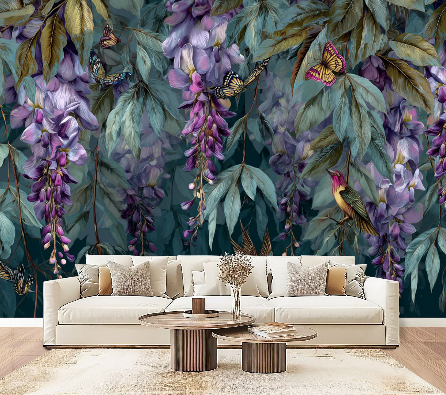 Red Barrel Studio® Floral Peel and Stick Wallpaper Dreamy Botanical ...