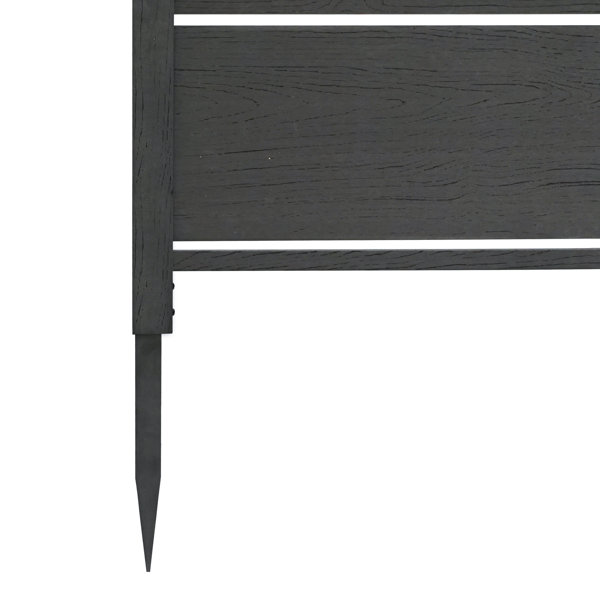 Enclo 4 ft H x 3.3 ft W Bessemer WoodTek Vinyl Charcoal Privacy Screen ...