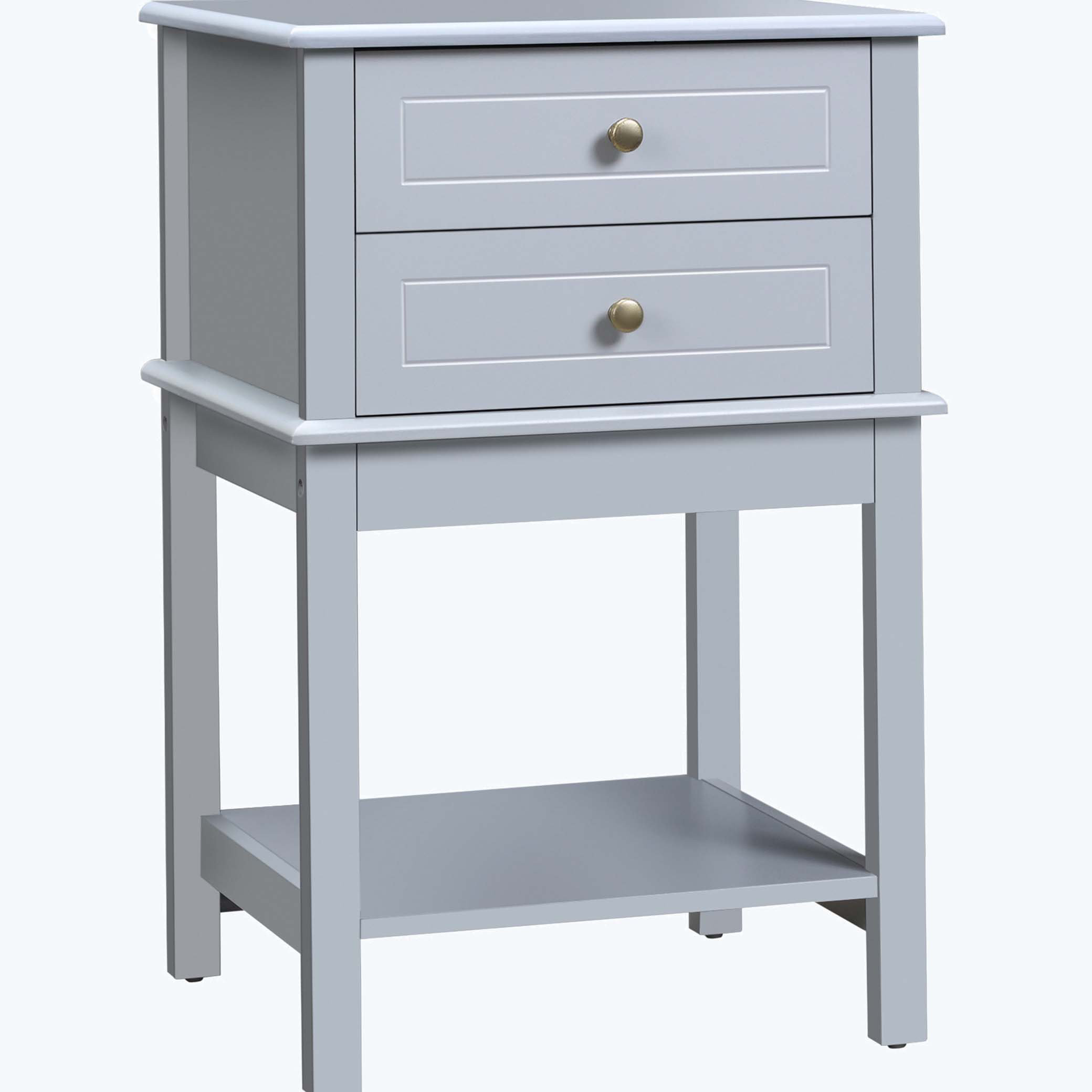 Red Barrel Studio® Side Table with 2 Storage Drawers, Modern End Table ...