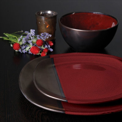 Gibson Stoneware Dinnerware Set - Service for 4 & Reviews | Wayfair