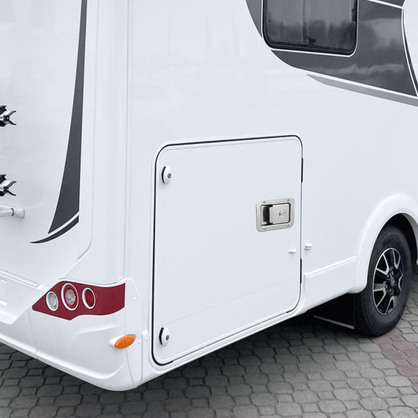 Symple Stuff Stainless Steel Paddle Handle Lock Door Latch Heavy Duty ...