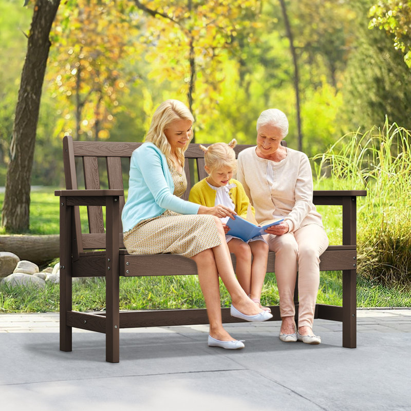 Lark Manor™ High Density Polyethylene Outdoor Bench & Reviews | Wayfair