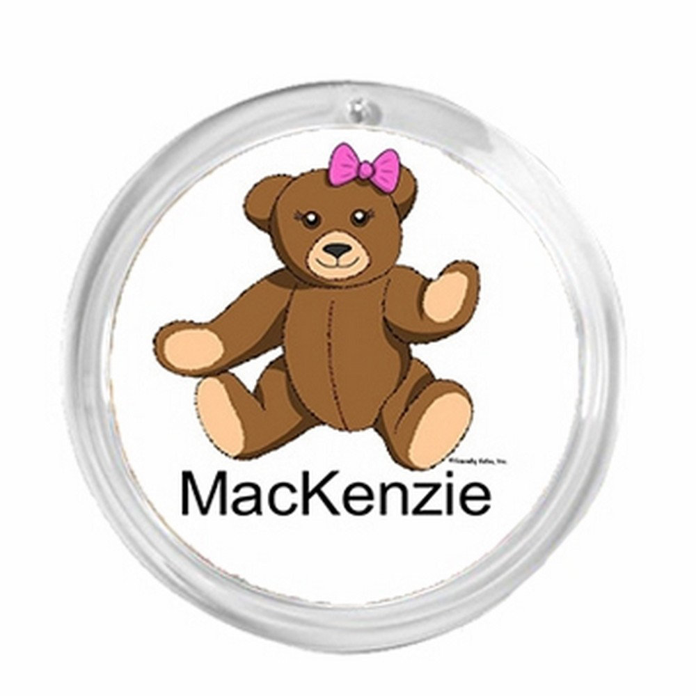 Printed Perfection Personalized Round Christmas Ornament: Teddy Bear ...
