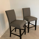 Three Posts™ Kappler Upholstered Counter Stool with Solid Wood Frame ...