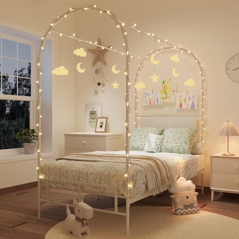 canopy bed frame double