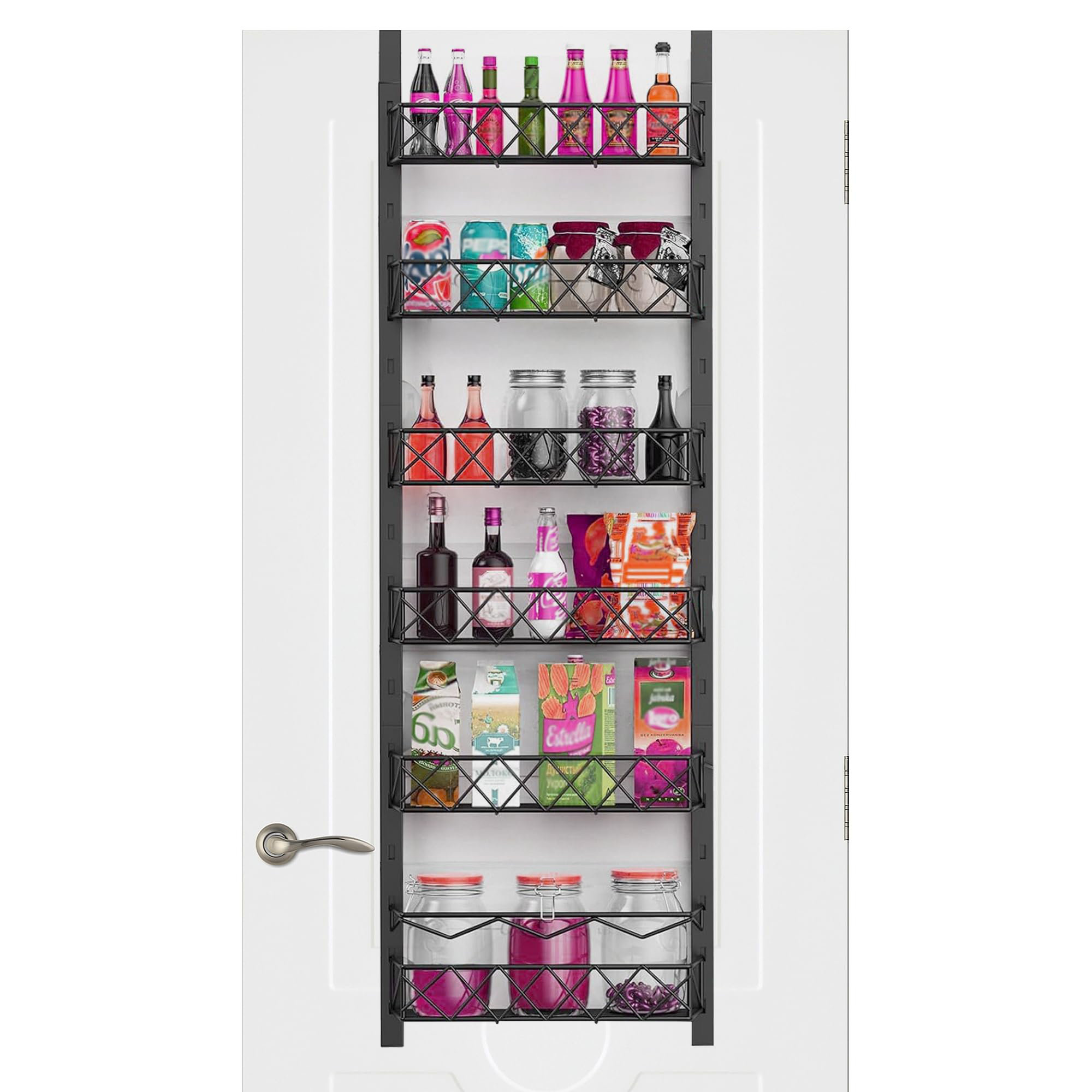 Mint Pantry® Over The Door Pantry Organizer: 6-Tier Black Kitchen Must ...